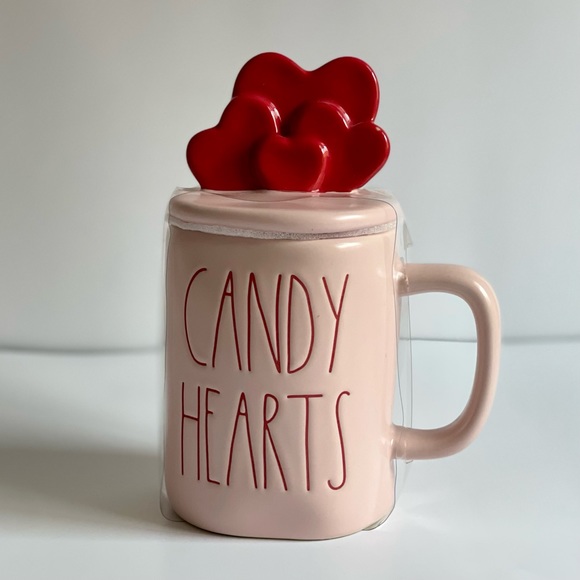 Rae Dunn | Other | Rae Dunn Matte Pink Candy Hearts Valentine Topper ...